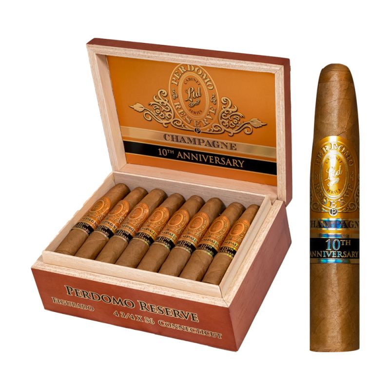 Perdomo 10th Anniv Champagne Figurado Natural - Mike's Cigars