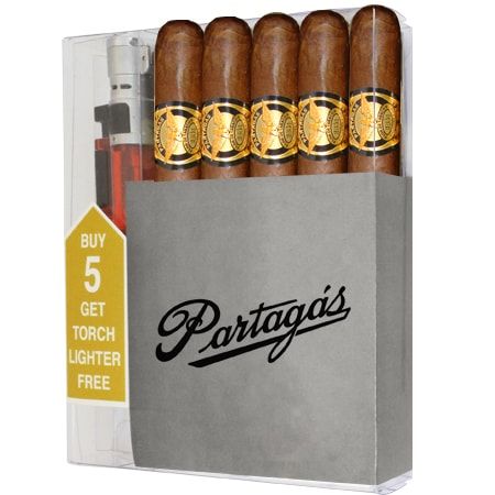 Partagas 1845 Robusto Cigar Collection With Lighter Natural - Mike's Cigars