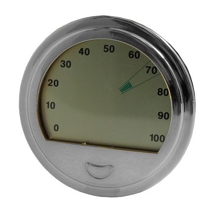 Round Digital Hygrometer Silver - Mike's Cigars