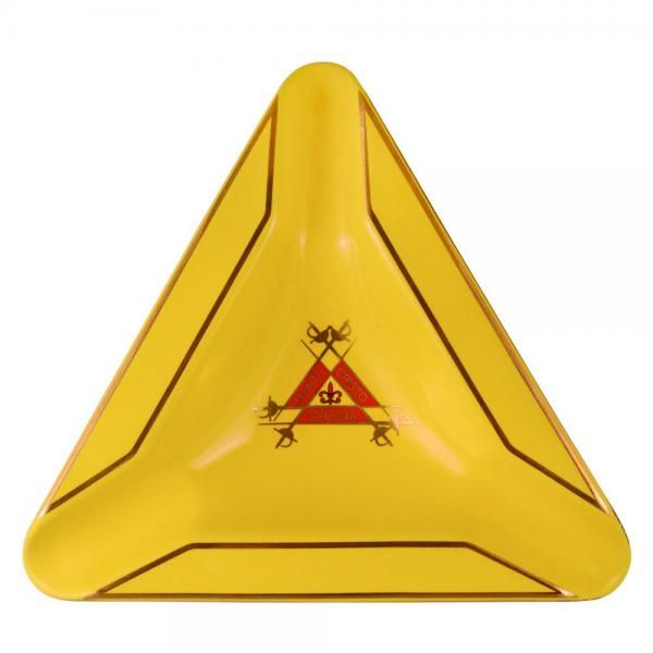 Montecristo Triangle Ashtray Yellow - Mike's Cigars
