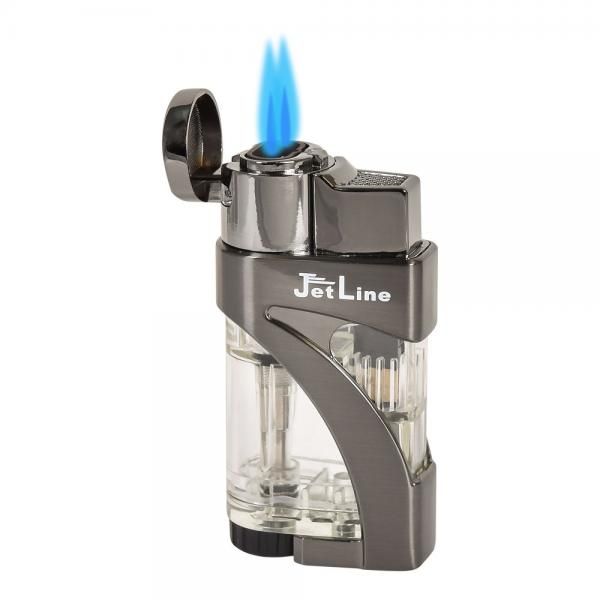 Jetline Phantom Dual Torch Lighter Gunmetal - Mike's Cigars