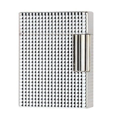 St Dupont Lighter Flat Square Silver - Mike's Cigars