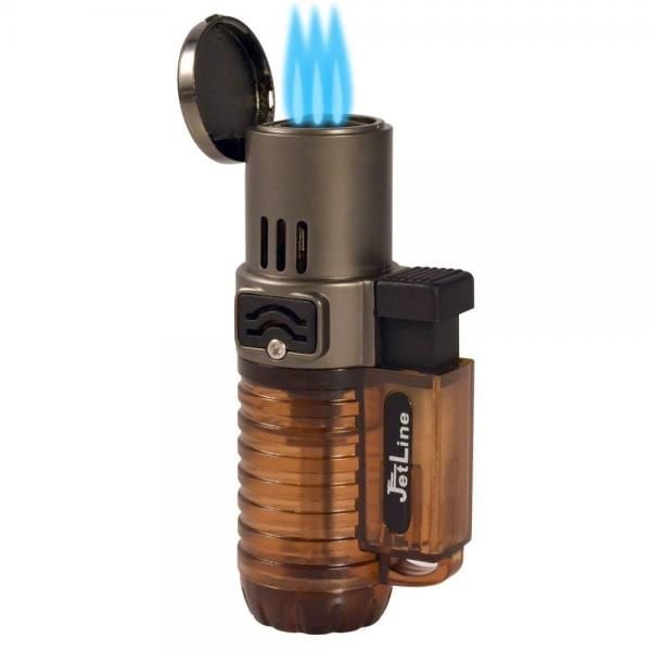 Jetline Triple Super Torch Lighter Amber - Mike's Cigars