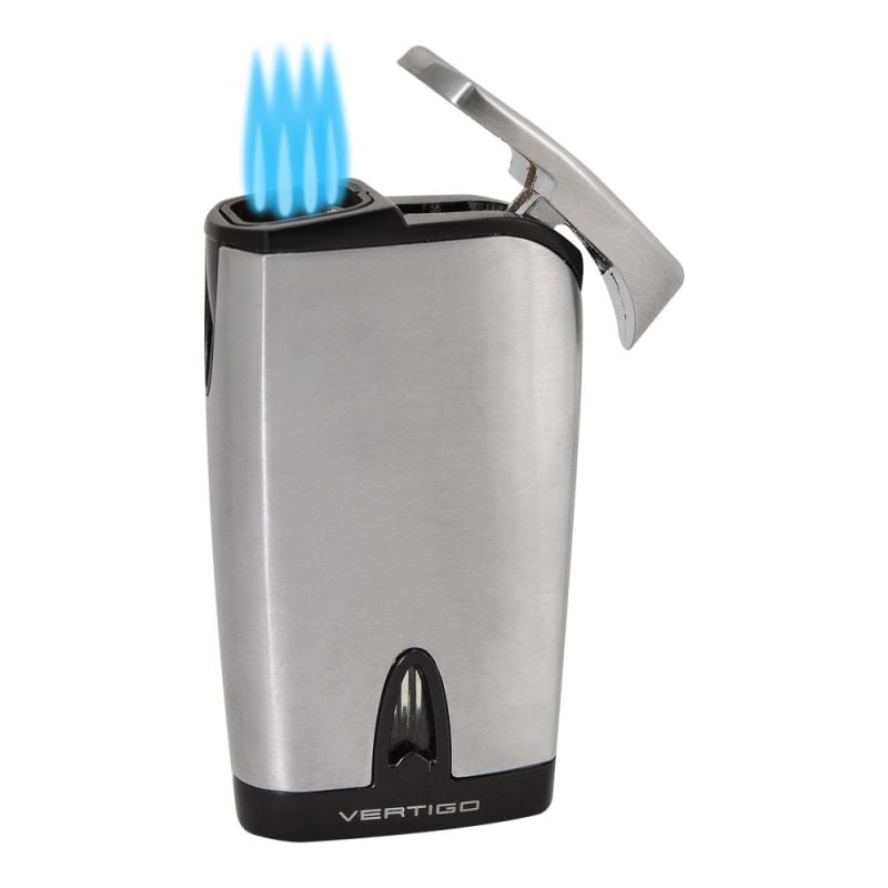 Vertigo Twister Quad Torch Lighter Chrome - Mike's Cigars