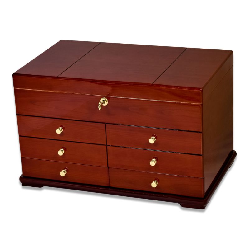 Ravello 300 Cigar Glossy Burl Cabinet Humidor - Mike's Cigars