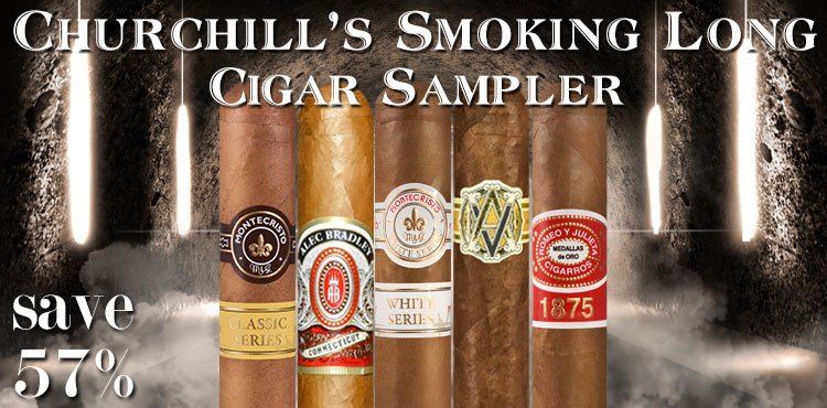 Churchill's Smoking Long Cigar Sampler - Mike's Cigars