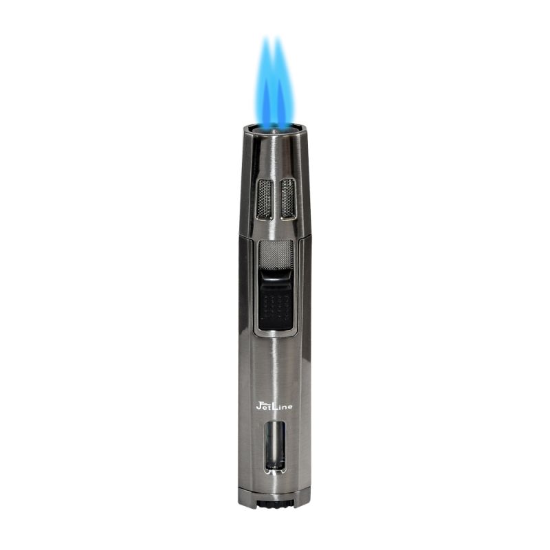 Jetline R-200 Pen Double Torch Lighter Gunmetal - Mike's Cigars