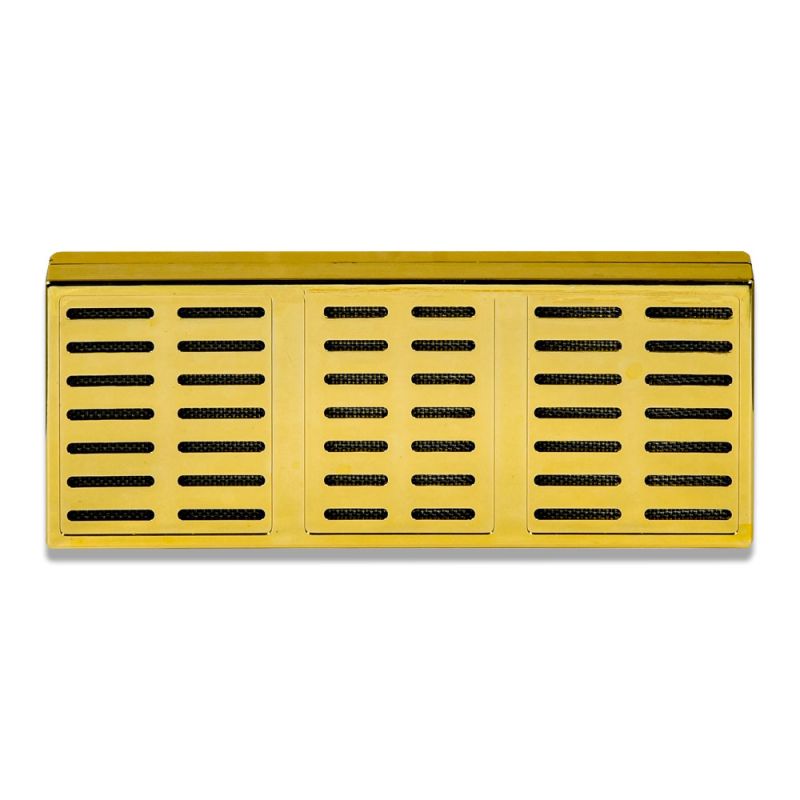 Basic Rectangle Humidifier Gold - Mike's Cigars