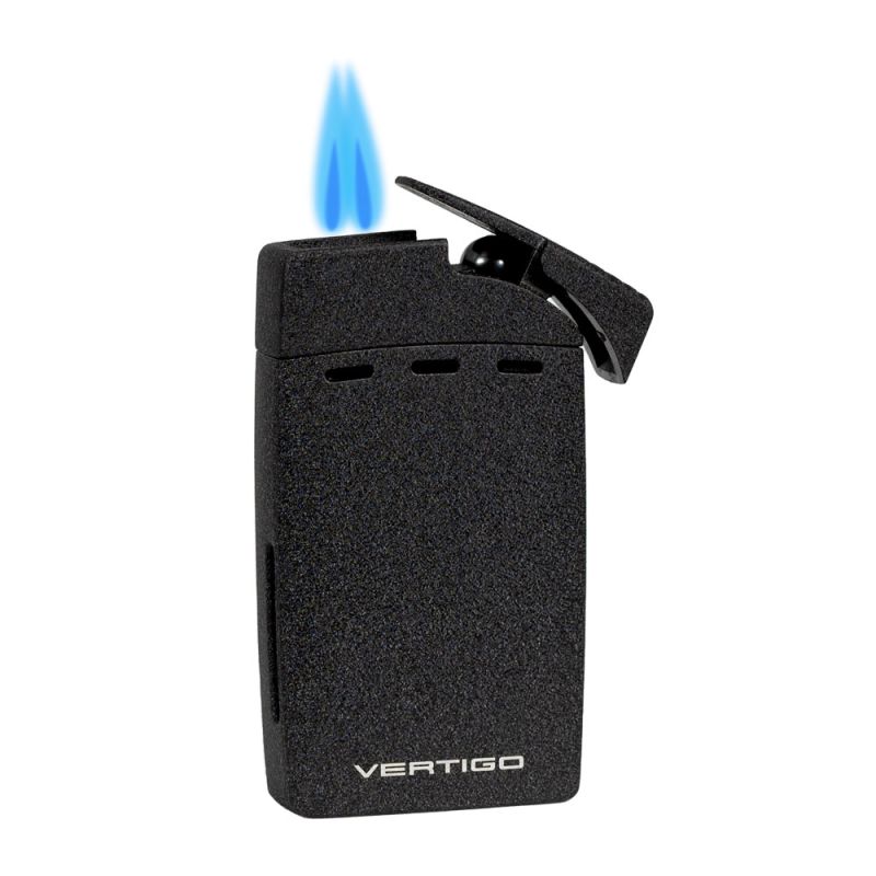 Vertigo Sickle Double Torch LIghter with Cutter - Mike's Cigars