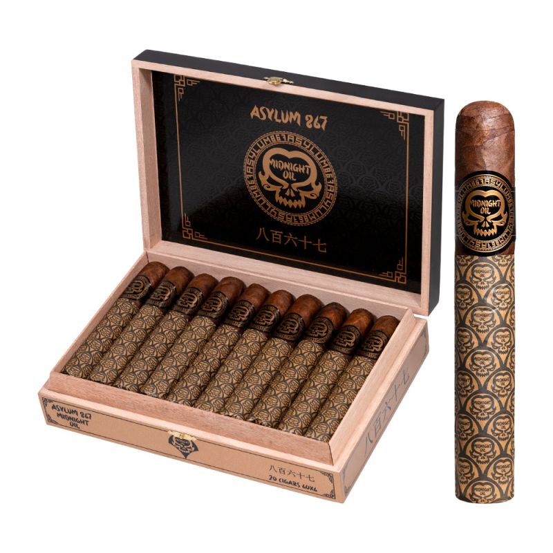 Asylum 867 Midnight 60x6 - Gordo Natural - Mike's Cigars