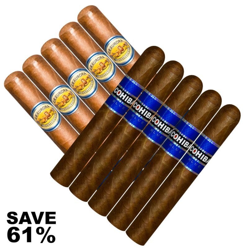 Double Stack La Aurora Sapphire VS Cohiba Blue - Mike's Cigars