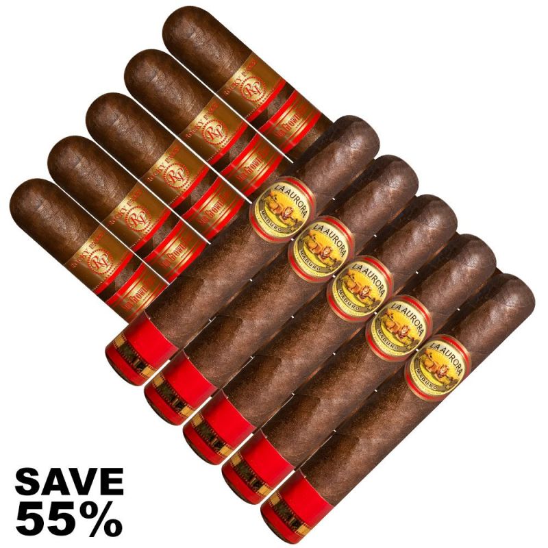 Double Stack RP Sun Grown Fuerte VS La Aurora Ruby - Mike's Cigars