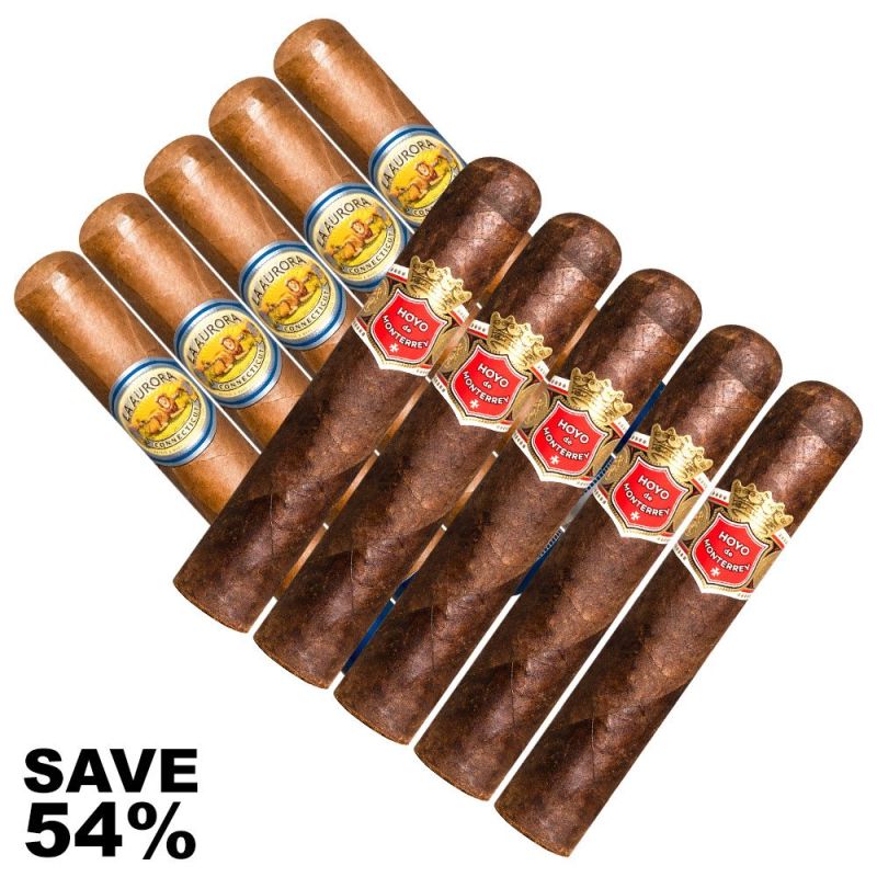Double Stack La Aurora Sapphire VS Hoyo De Monterrey - Mike's Cigars