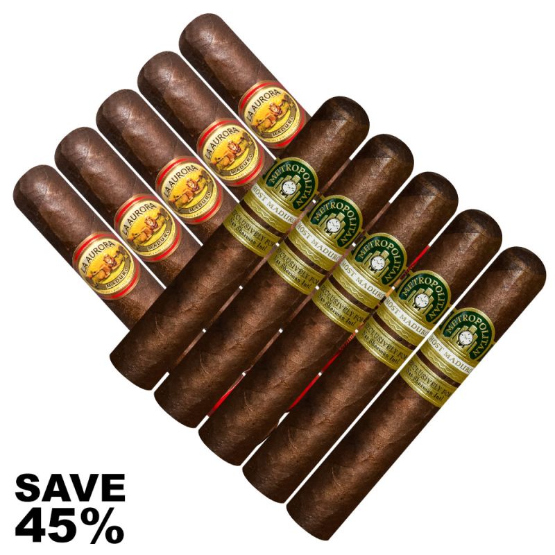 Double Stack La Aurora Ruby VS Ferio Tego Metro Maduro - Mike's Cigars