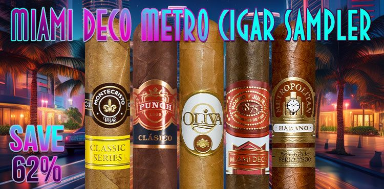 Miami Deco Metro Cigar Sampler - Mike's Cigars