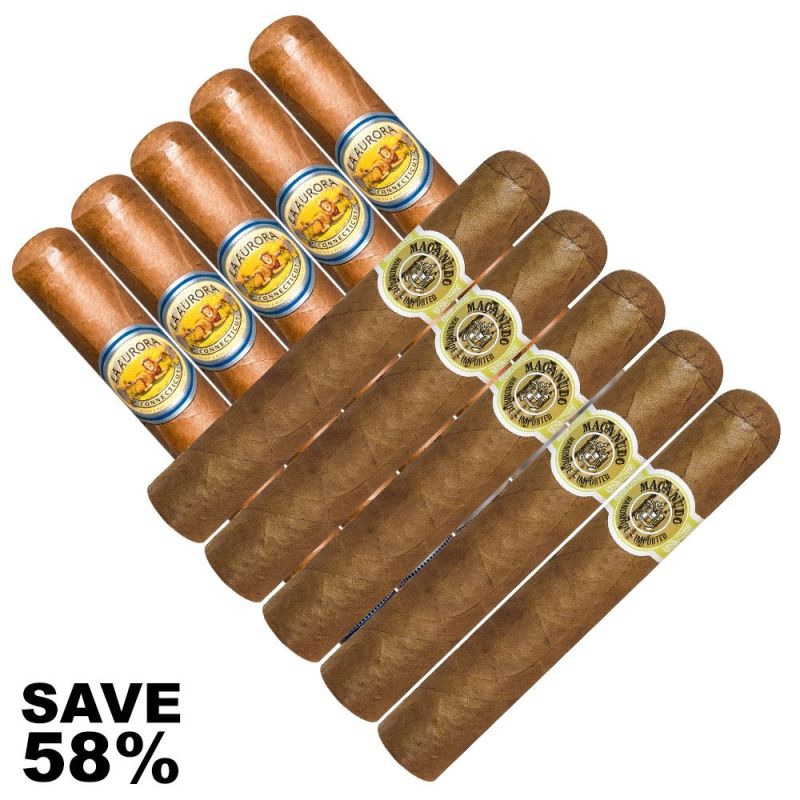 Double Stack La Aurora Sapphire VS Macanudo Café - Mike's Cigars