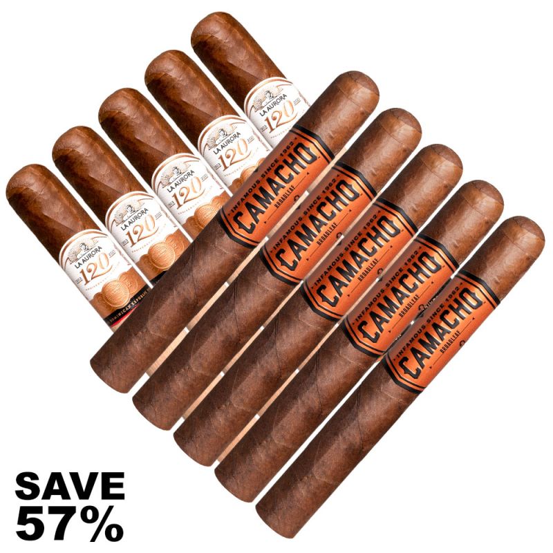 Double Stack La Aurora 120th Ann VS Camacho Broadleaf